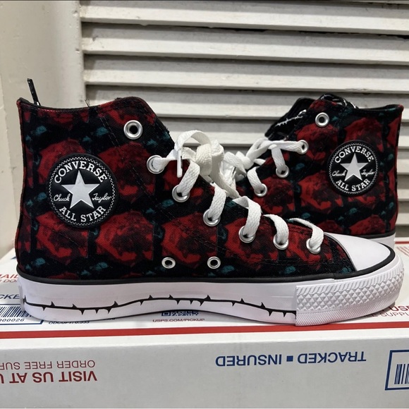 Converse | Shoes | New Converse Chuck Taylor All Star Love Black Red ...
